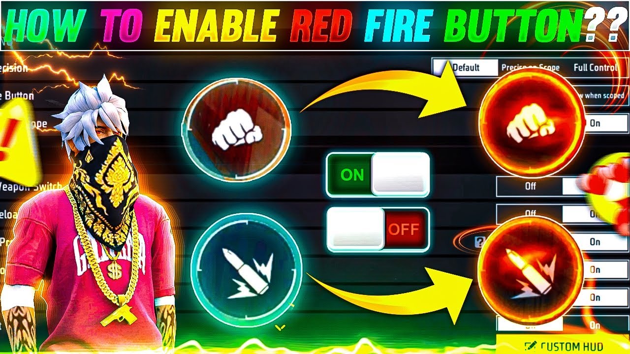 🎯ENABLE RED FIRE BUTTON HOW TO CHANGE FIRE BUTTON COLOUR🤩#freefire# ...