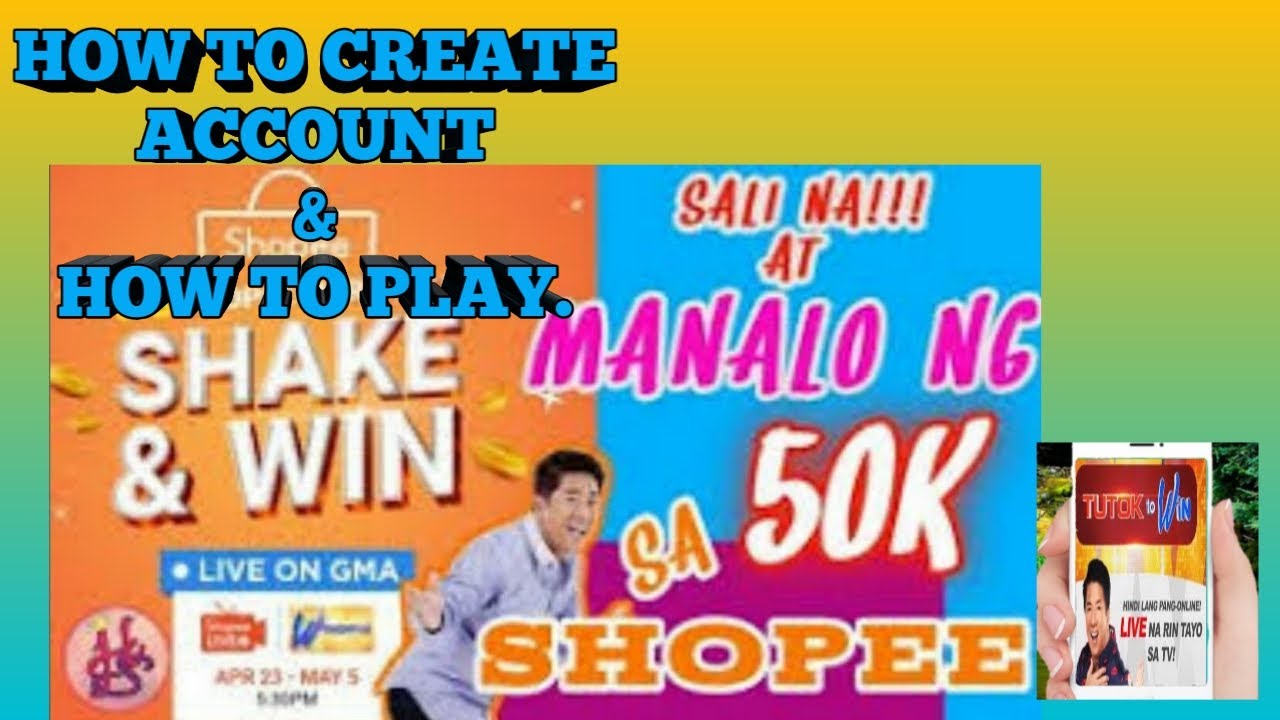 How to create account in shopee | how to play shopee shake. - YouTube