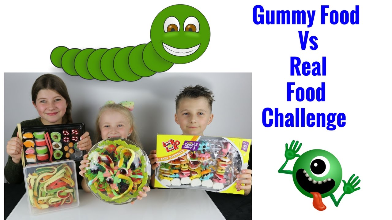 Gross Gummy Candy Food Vs Real Food Challenge - YouTube