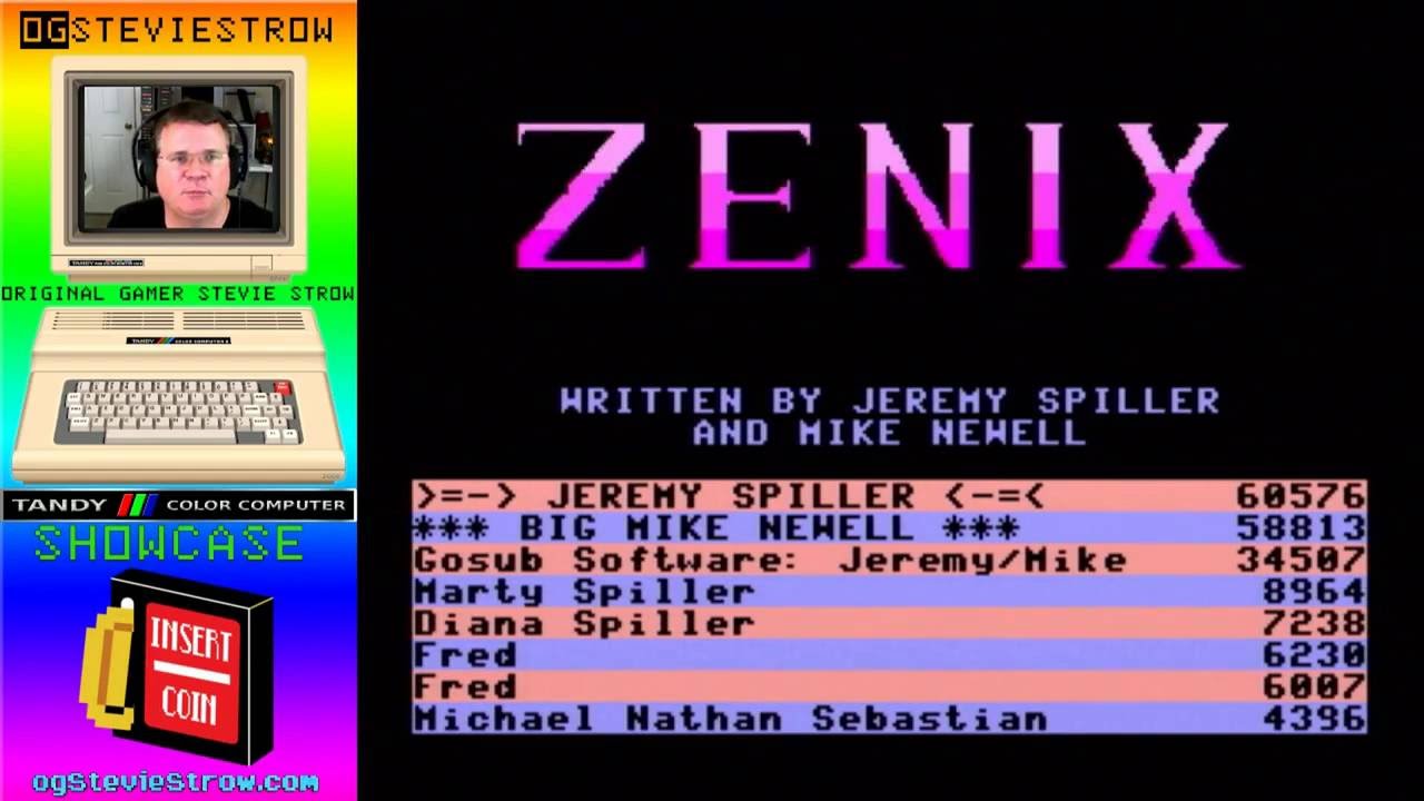 Zenix - 1989 - Tandy Color Computer 3 game - YouTube