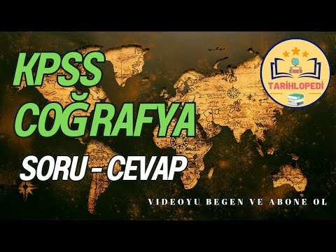 1) KPSS COĞRAFYA (Coğrafi Konum -I-) Soru-Cevap/Ortaöğretim/Önlisans/Lisans
