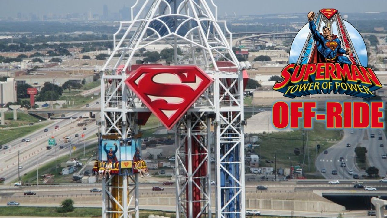 Superman: Tower of Power Off-Ride (2020), Six Flags Over Texas S&S ...