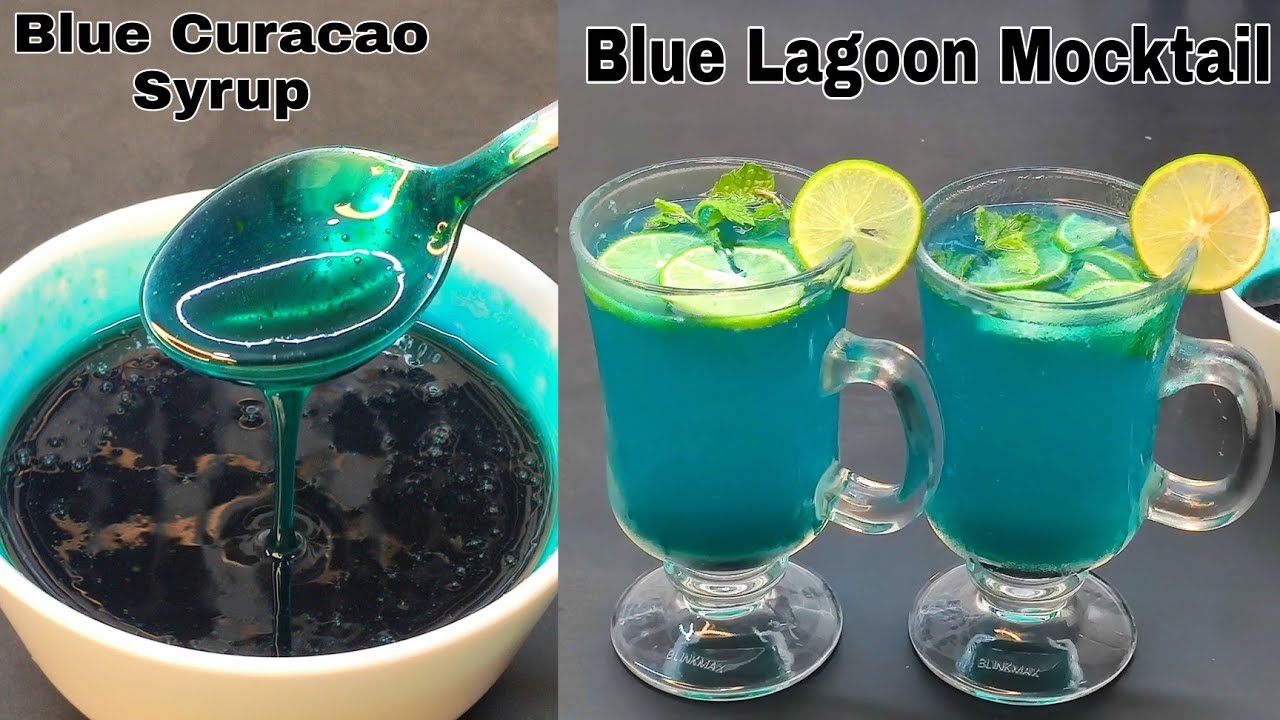 Blue Moon Curacao Lemonade With Homemade Syrup|Blue Lagoon Mocktail ...
