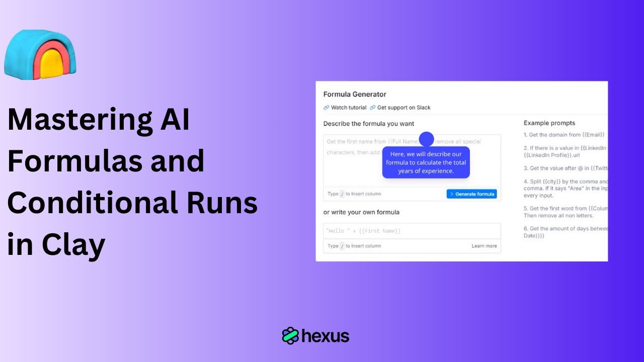 Mastering AI Formulas and Conditional Runs in Clay. - YouTube