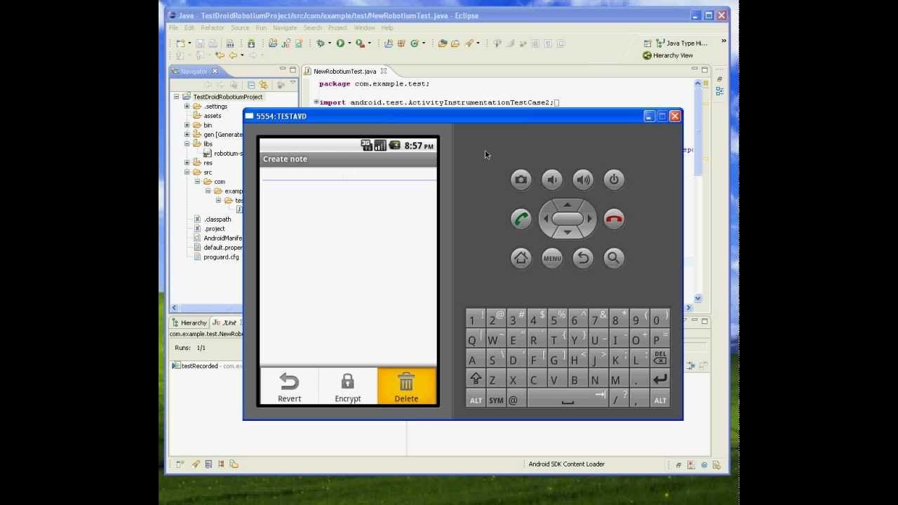 Mobile App automation using Robotium-TestDroid - YouTube