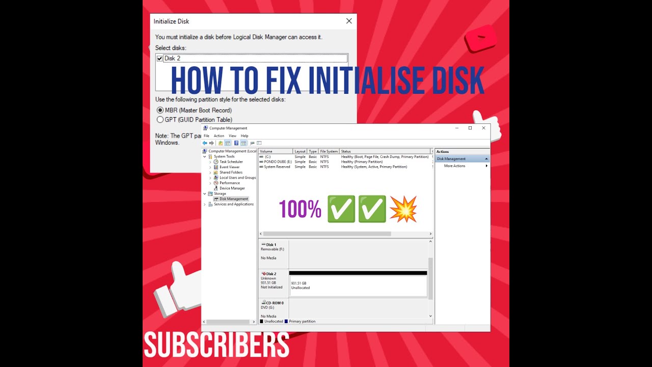 How to fix external hard drive Initialize Disk 👌 - YouTube