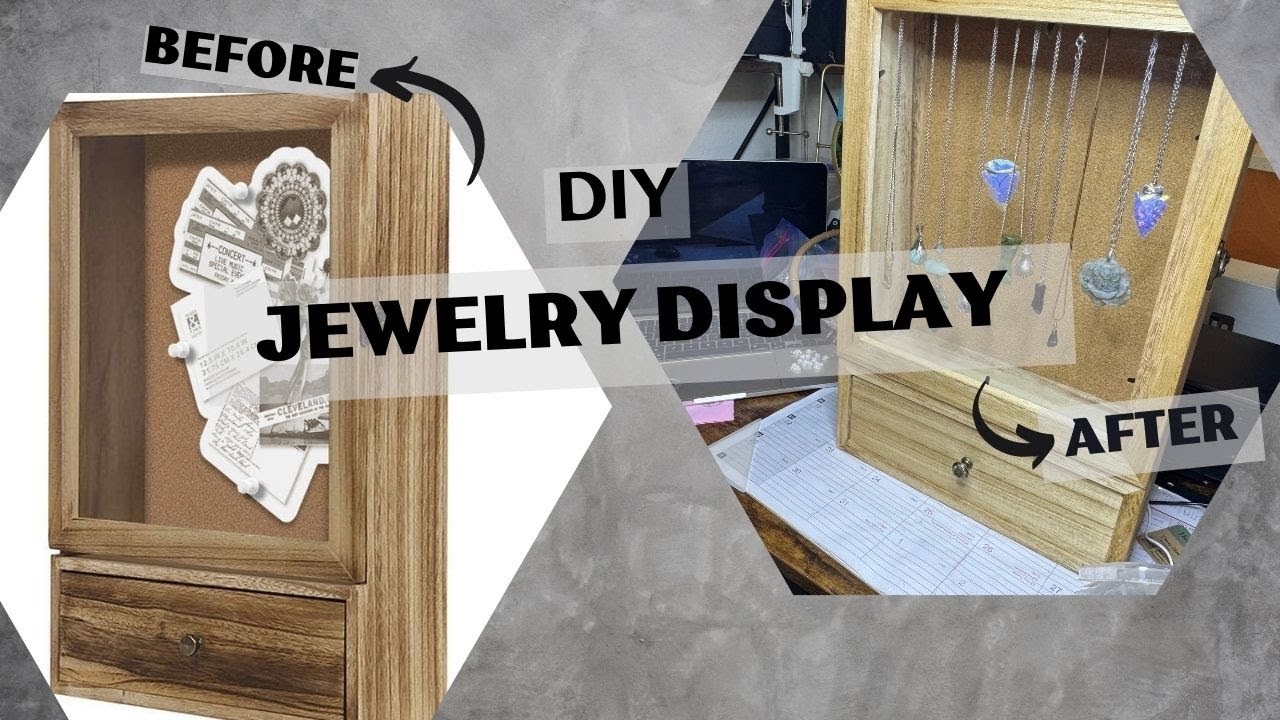 [VLOG] DIY - How To Make A Shadow Box Necklace Display - YouTube