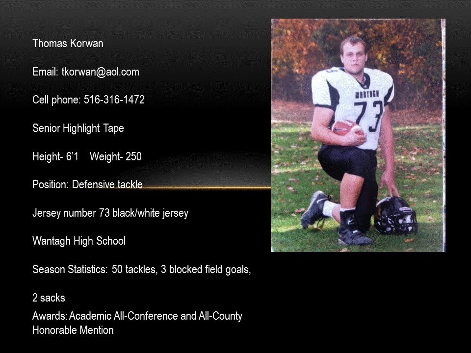 Thomas Korwan - Wantagh High School - Class of 2014 - YouTube