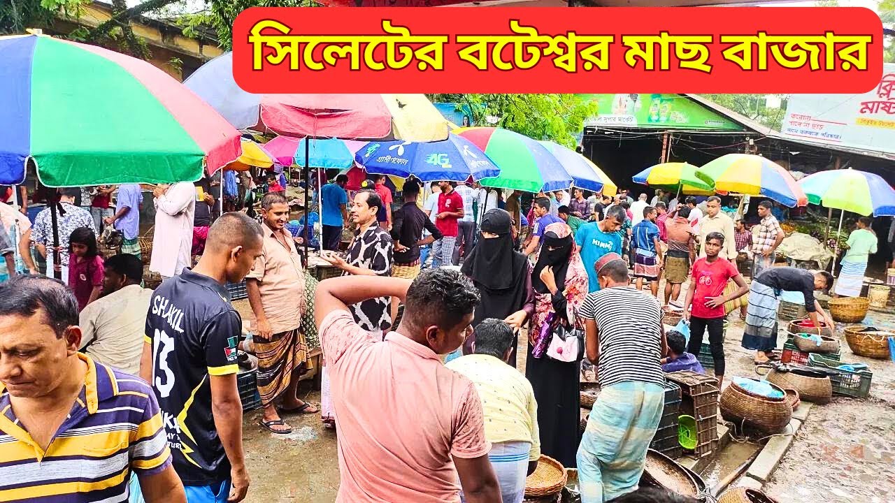 ঝুম বৃষ্টির দিনে সিলেটের বটেশ্বর মাছ বাজার দেখুন | Sylhet Fish Market ...