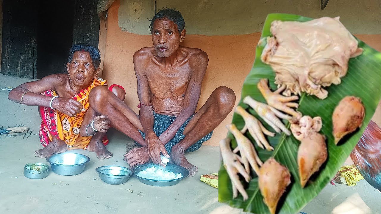 how to cook & eat village old tribe grandma &grandpa || actual village ...