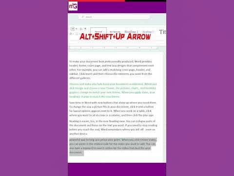 A Guide to Alt+Shift+Arrow Keys in microsoft word #shorts - YouTube