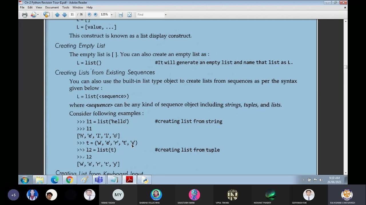 PYTHON REVISION TOUR II PART 14 - YouTube