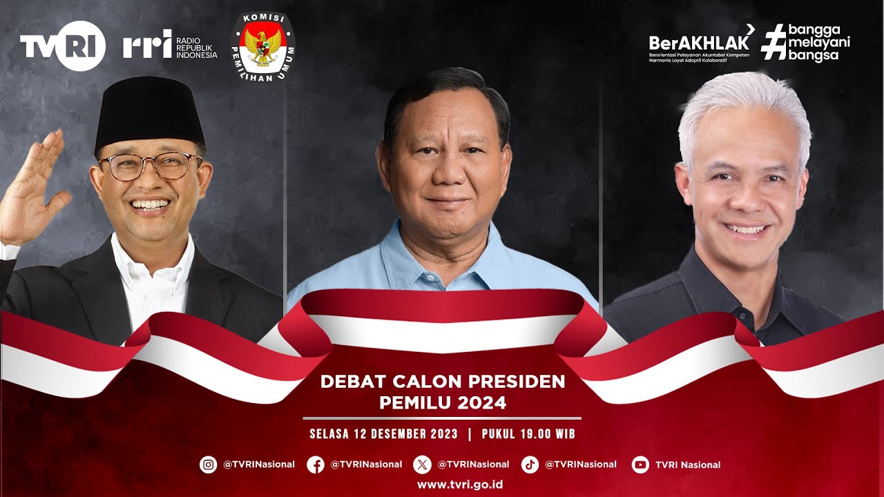 Siaran Nasional Debat Pertama Calon Presiden Pemilu 2024 Youtube