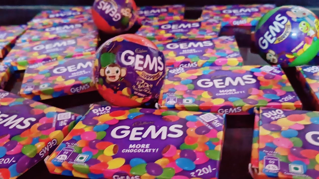 Mini Gems Chocolates, Cadbury, Lot's Of candies, chocolate opening ...
