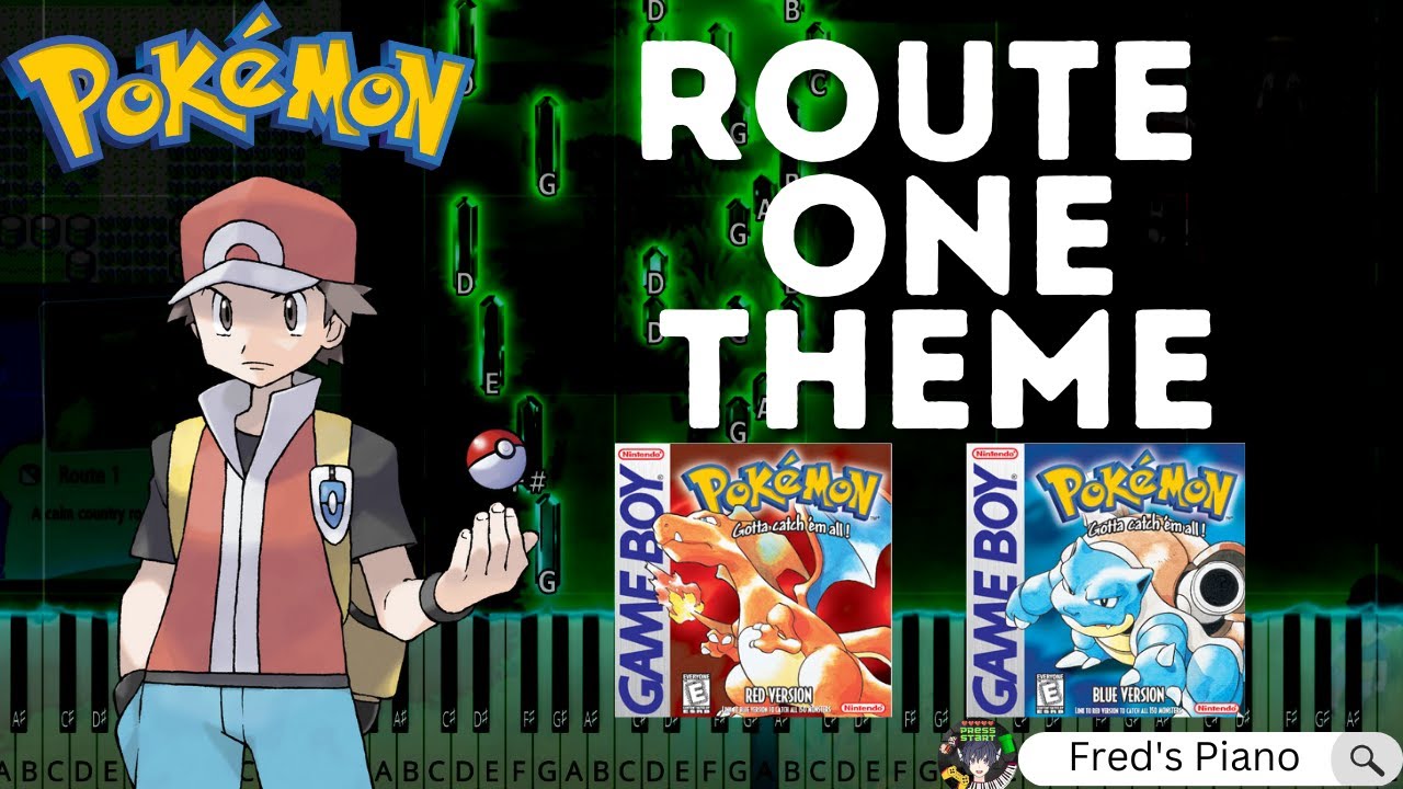 Route 1 Theme - Pokémon Red/Blue Piano Tutorial #pokemon #pokemonblue # ...