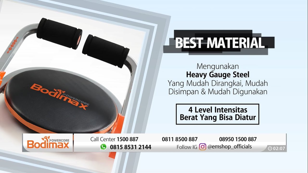 Alat Olahraga Portable Untuk Seluruh Tubuh - Bodimax Power Core - YouTube