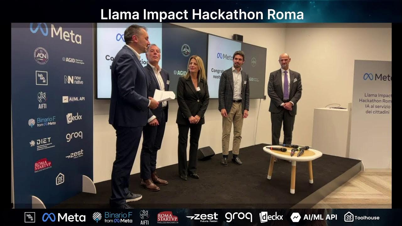 Llama Impact Hackathon Rome: Winners Announcement - YouTube