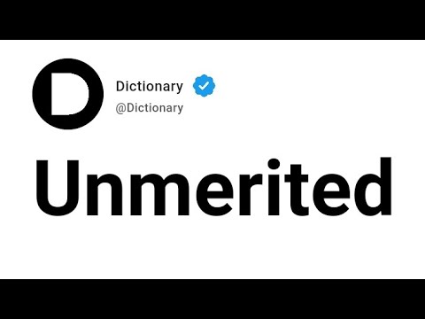Unmerited Meaning In English - YouTube