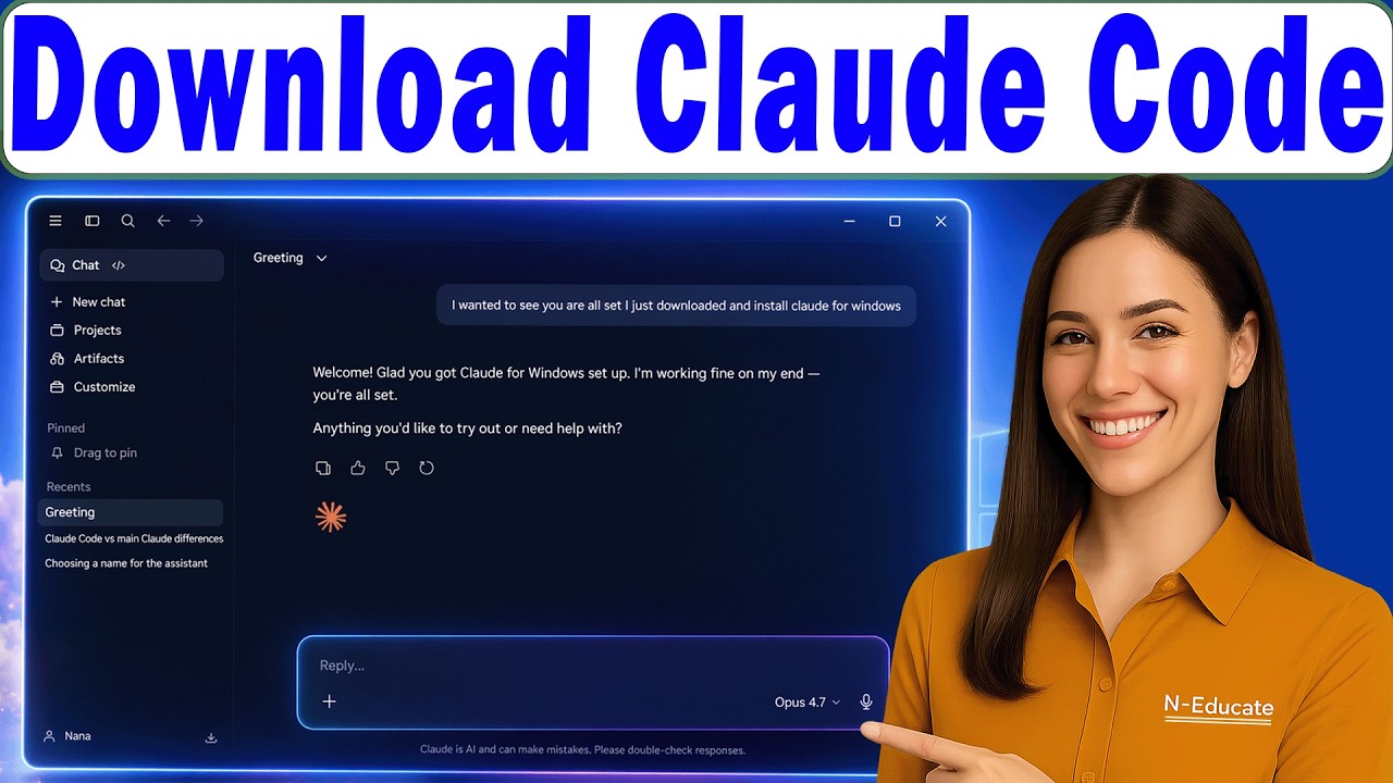 How to Download Claude Code on Windows (Desktop App Setup) - YouTube