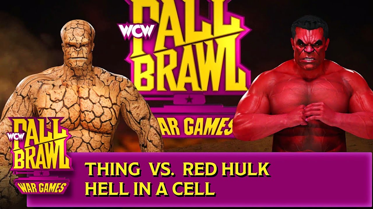 WWE 2K25 - THING VS RED HULK - HELL IN A CELL - YouTube