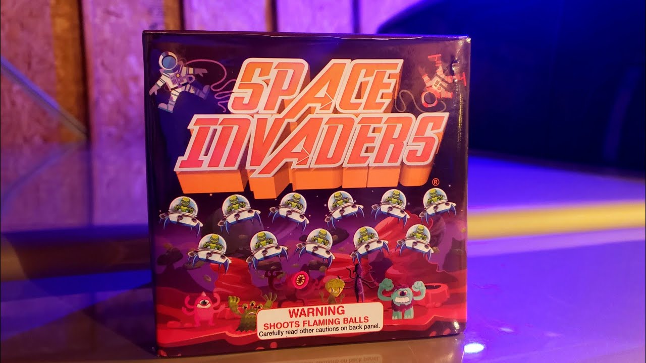 Space Invaders- Showtime Fireworks - YouTube