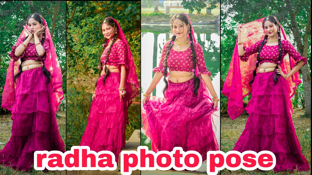 radha photoshoot pose || radha behind the sense #radhakrishna # ...
