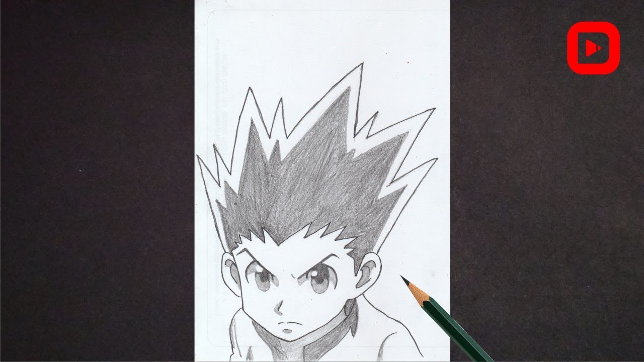 How to draw Gon Freecss || Hunter X Hunter || Easy anime drawing ...