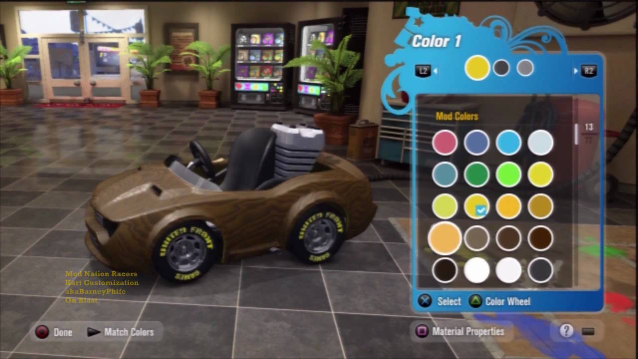 Mod Nation Racers: Kart Creation (with light commentary) - YouTube