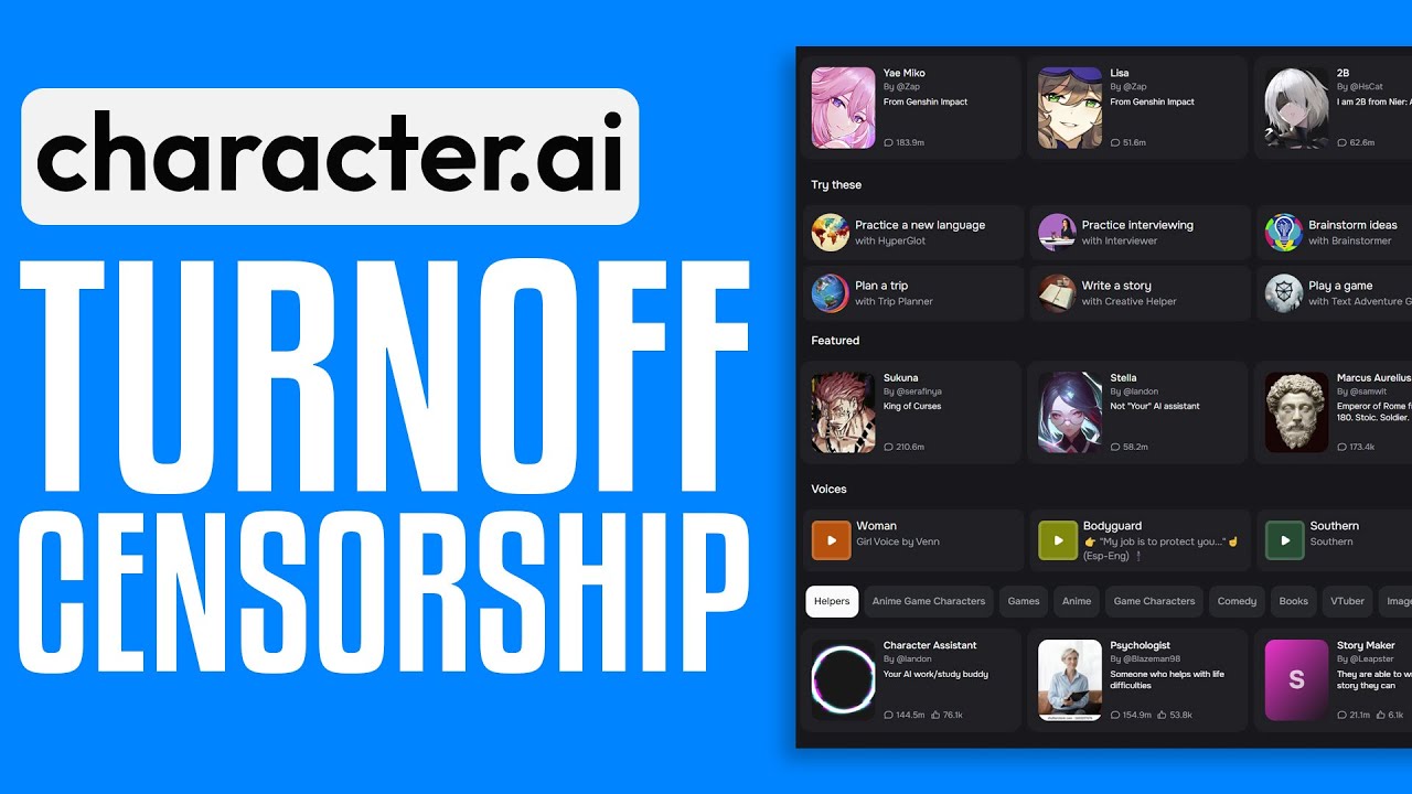 How to Turn OFF Censorship in Character AI (Working Method) - YouTube