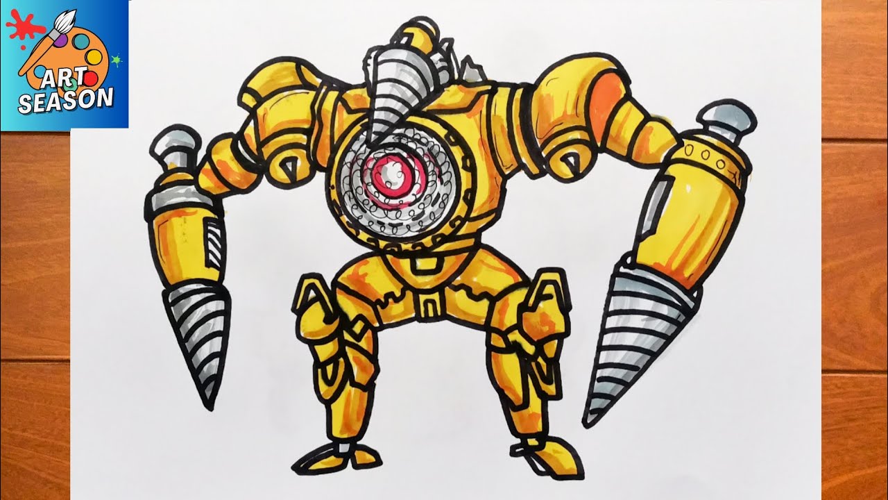 How to Draw Titan Drill Man - Skibidi Toilet Multiverse - YouTube