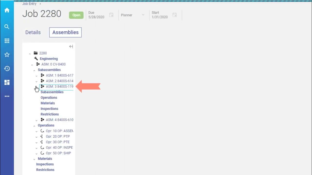 Understand the Job Tree View in Job Entry - PRODUCTION MANAGEMENT ...