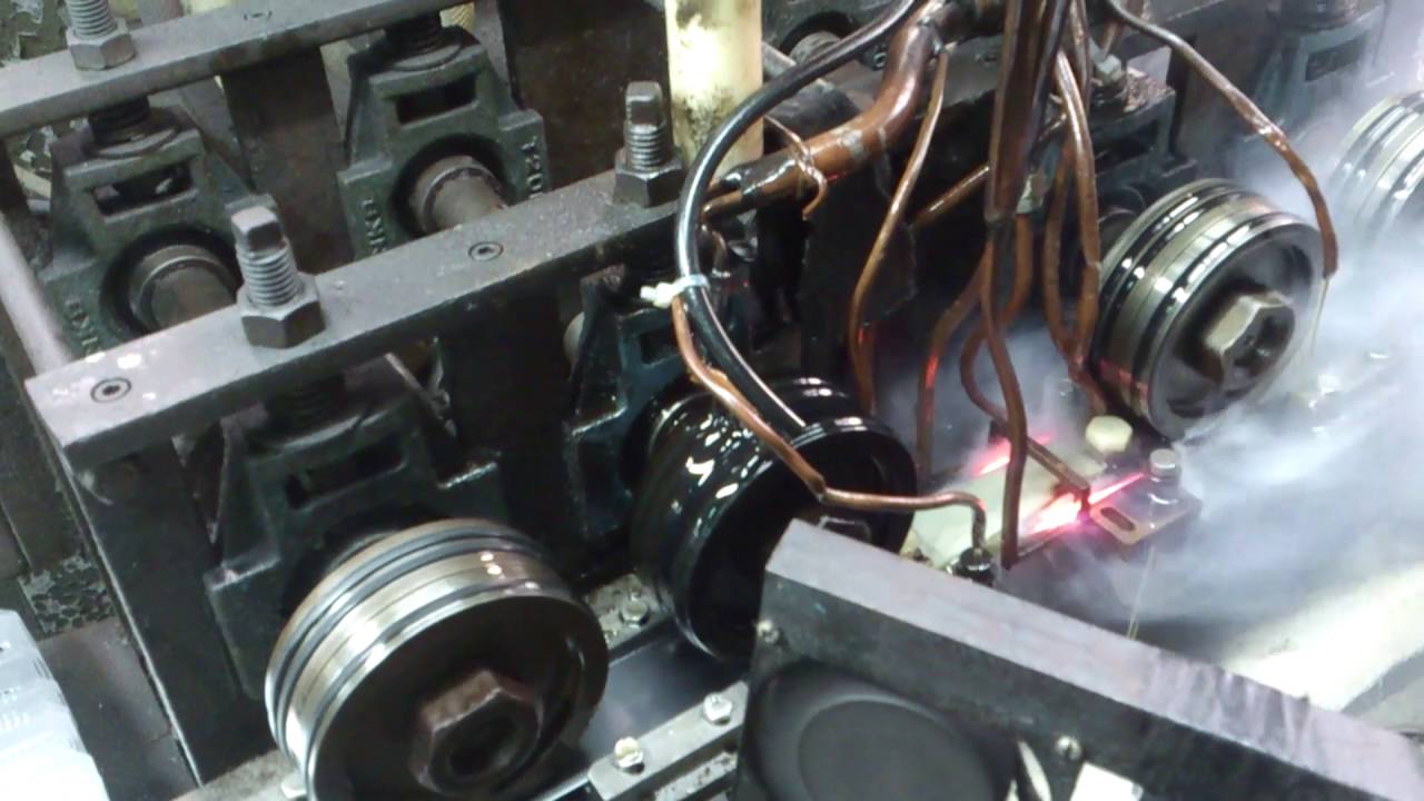 High Frequency Saw blade hardening - YouTube