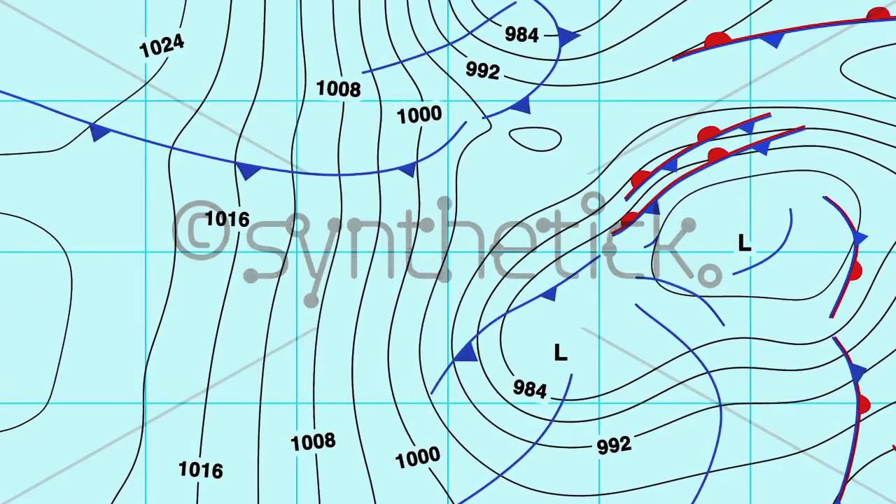 Weather forecast map on light blue background. - YouTube