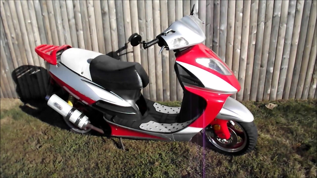 CUSTOM MODIFIED DUAL SPORT SCOOTER. GETTING FASTER. - YouTube