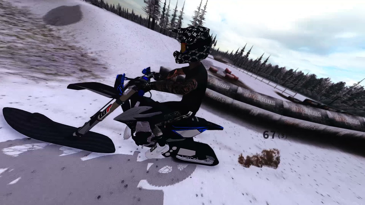 SNOWBIKE IN THE SNOW MX BIKES / СНЕГОХОД НА СНЕГУ MX BIKES - YouTube