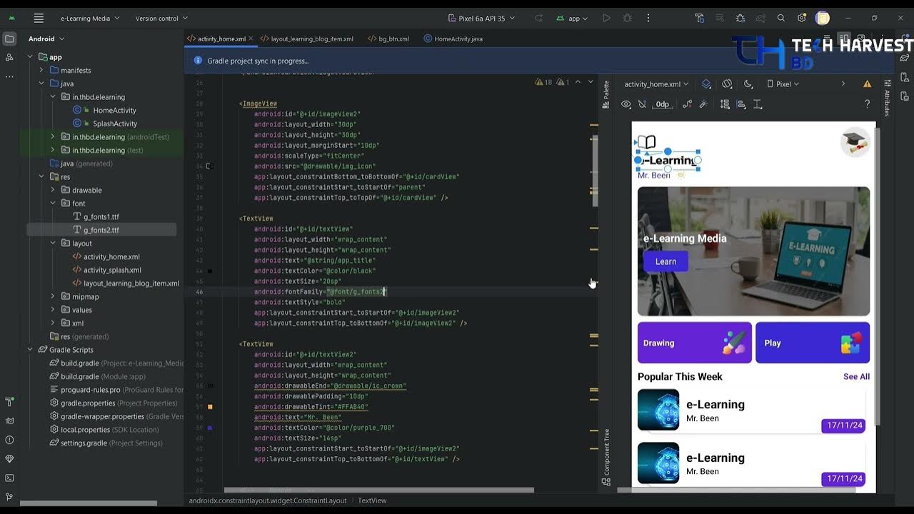 How to use custom font in a project in Android Studio - YouTube