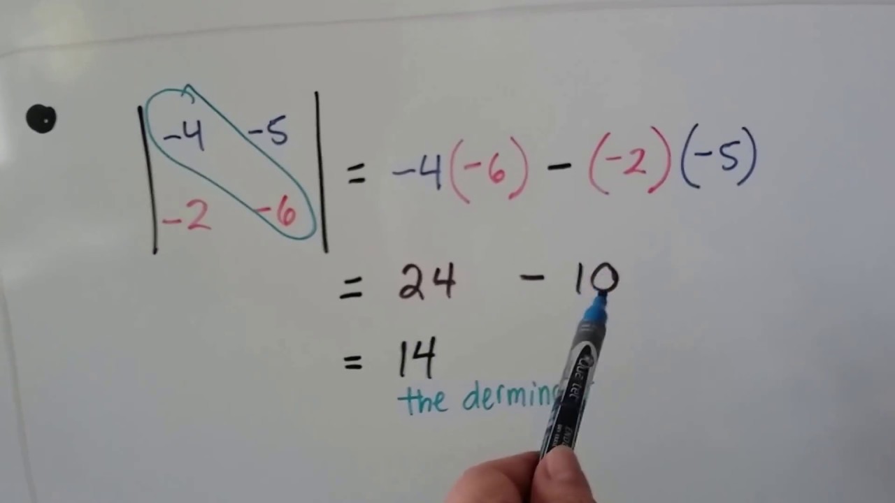 Algebra II 13.3a, Determinants of 2X2 Matrices - YouTube