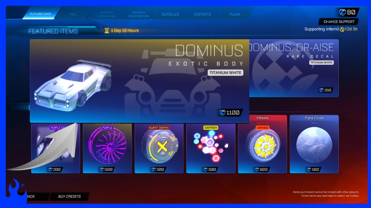 The TITANIUM WHITE DOMINUS Returns! [Rocket League Item Shop Review ...