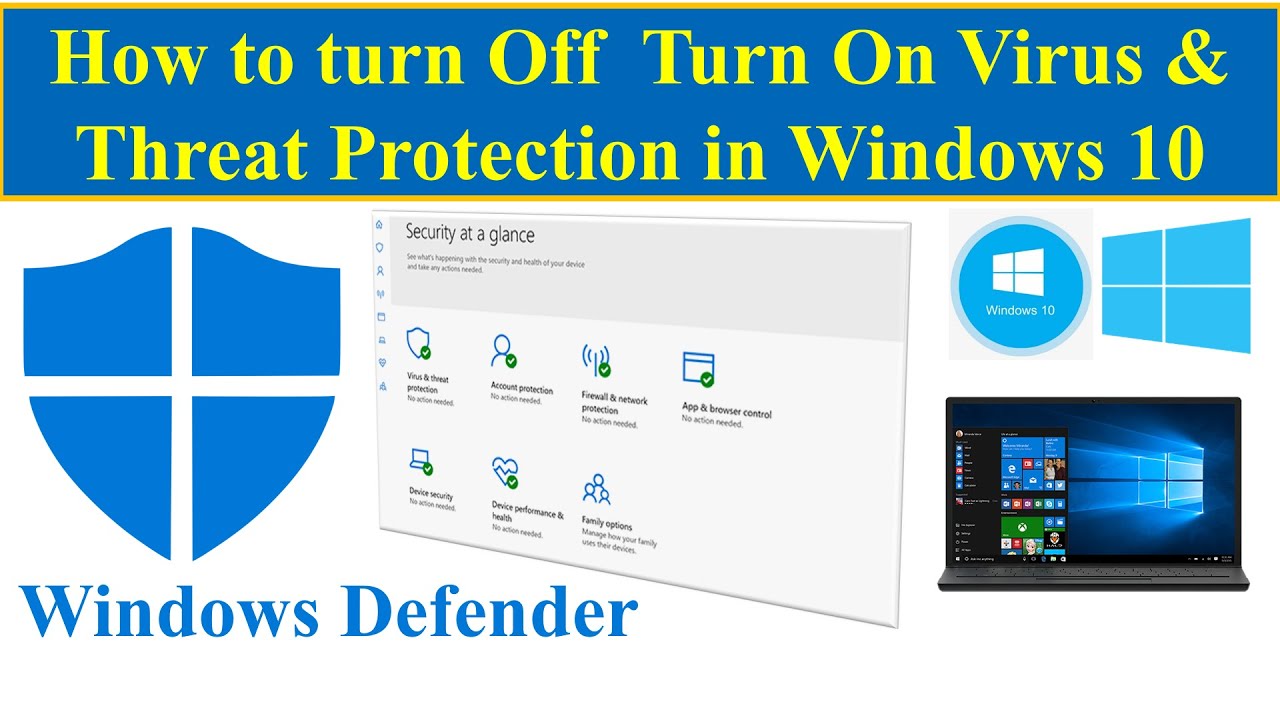 How to Enable or Disable (On or Off) Microsoft windows 10 defender ...