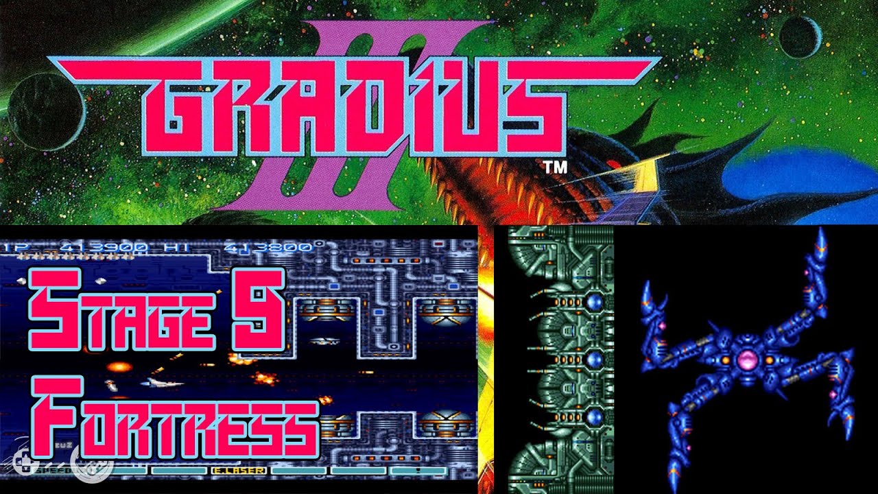 Gradius 3 | Gameplay | Snes | Secrets and Tips | Stage 9 - Fortress ...