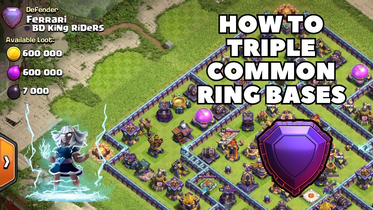 How to Triple Common Ring Bases with Zap Titans - Th15 Legend Attacks ...