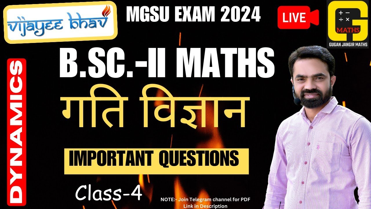 Important Questions/Dynamics/B.Sc. II/Maths/Exam -2023/Lec.-05 - YouTube