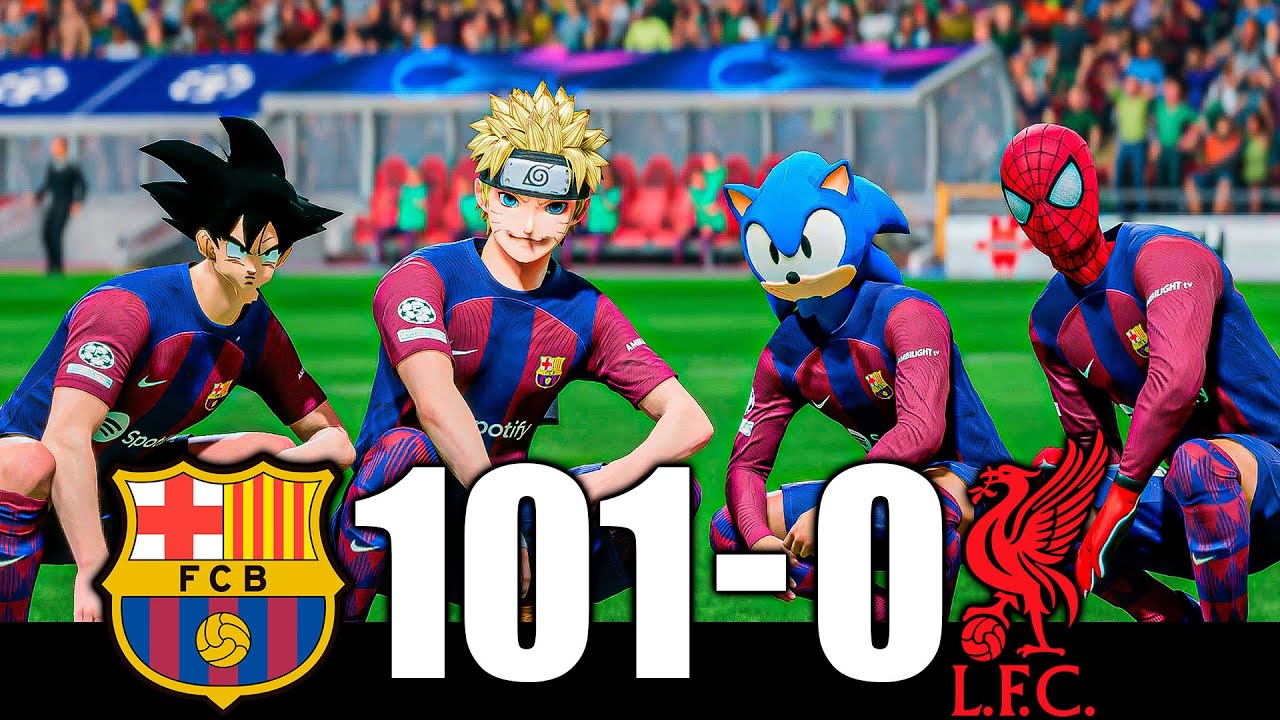 EA FC 25 | NARUTO, SPIDERMAN, SONIC, SON GOKU | BARCELONA 101 - 0 ...