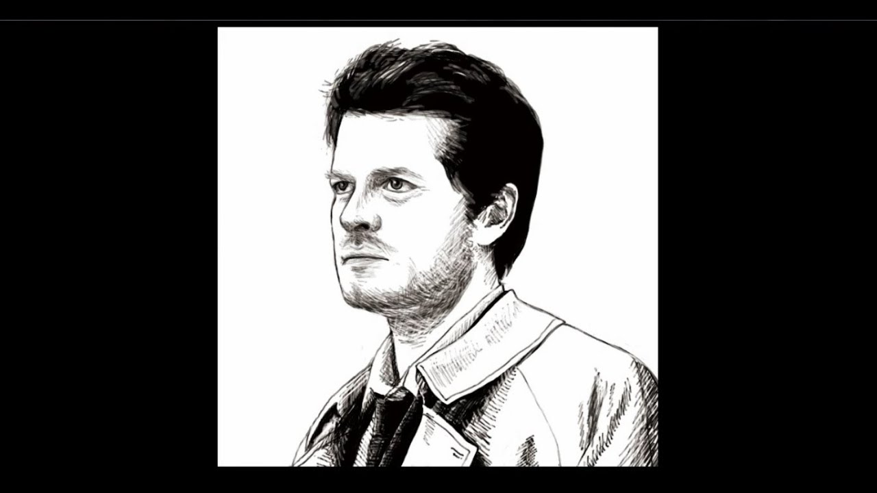 Drawing Misha Collins (Castiel from Supernatural)ミーシャ・コリンズを描いてみた - YouTube