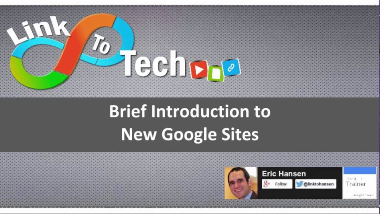 Brief Introduction to New Google Sites - YouTube