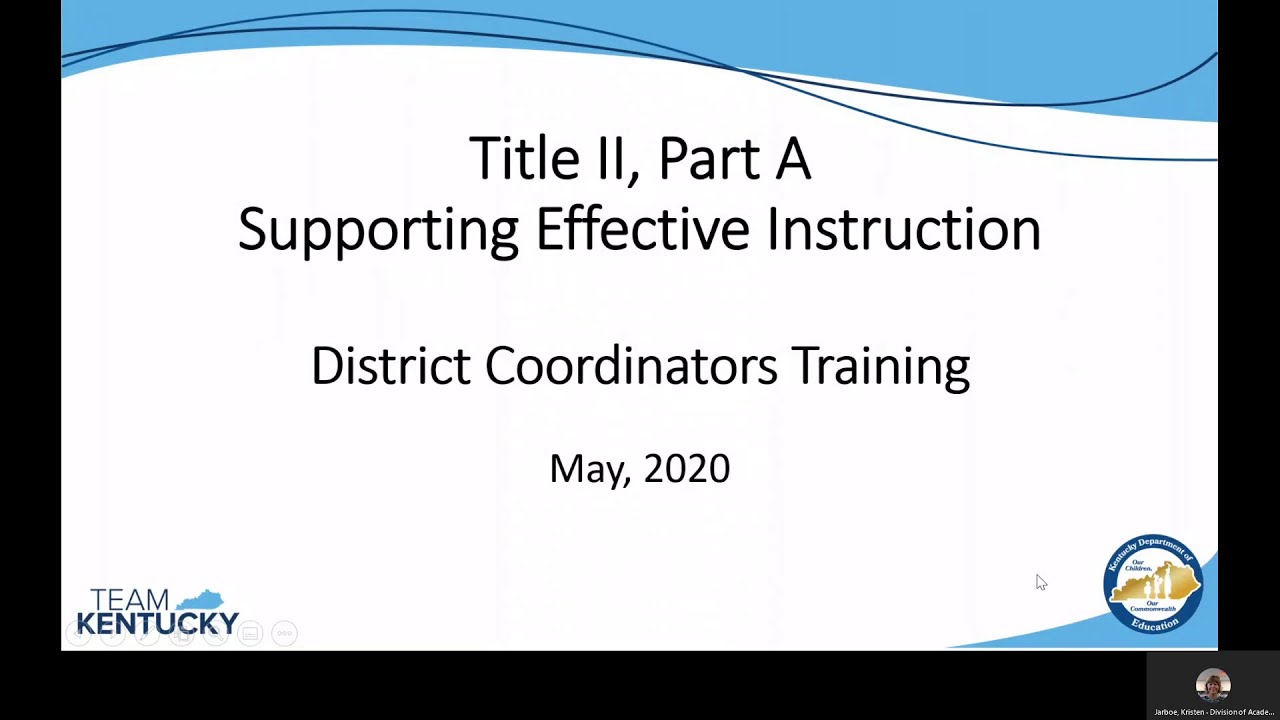 Title II, Part A - Supporting Effective Instruction - YouTube