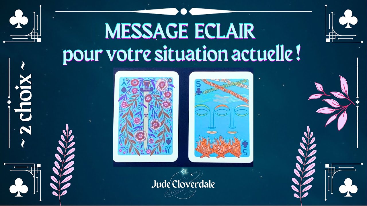 ⚡️MESSAGE ECLAIR⚡️pour votre situation actuelle 🌿 Tirage intemporel⏳2 ...