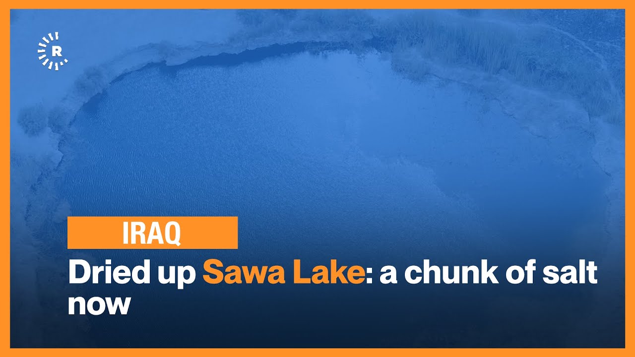 Dried up Sawa Lake: a chunk of salt now - YouTube