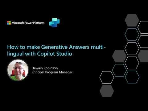 How to make Generative Answers multi-lingual with Copilot Studio - YouTube
