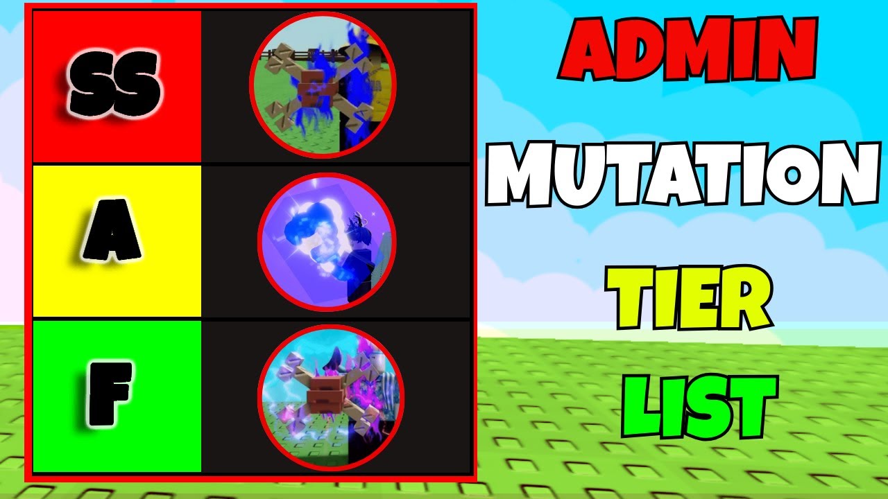 Admin Mutation Tier List! Grow A Garden - YouTube